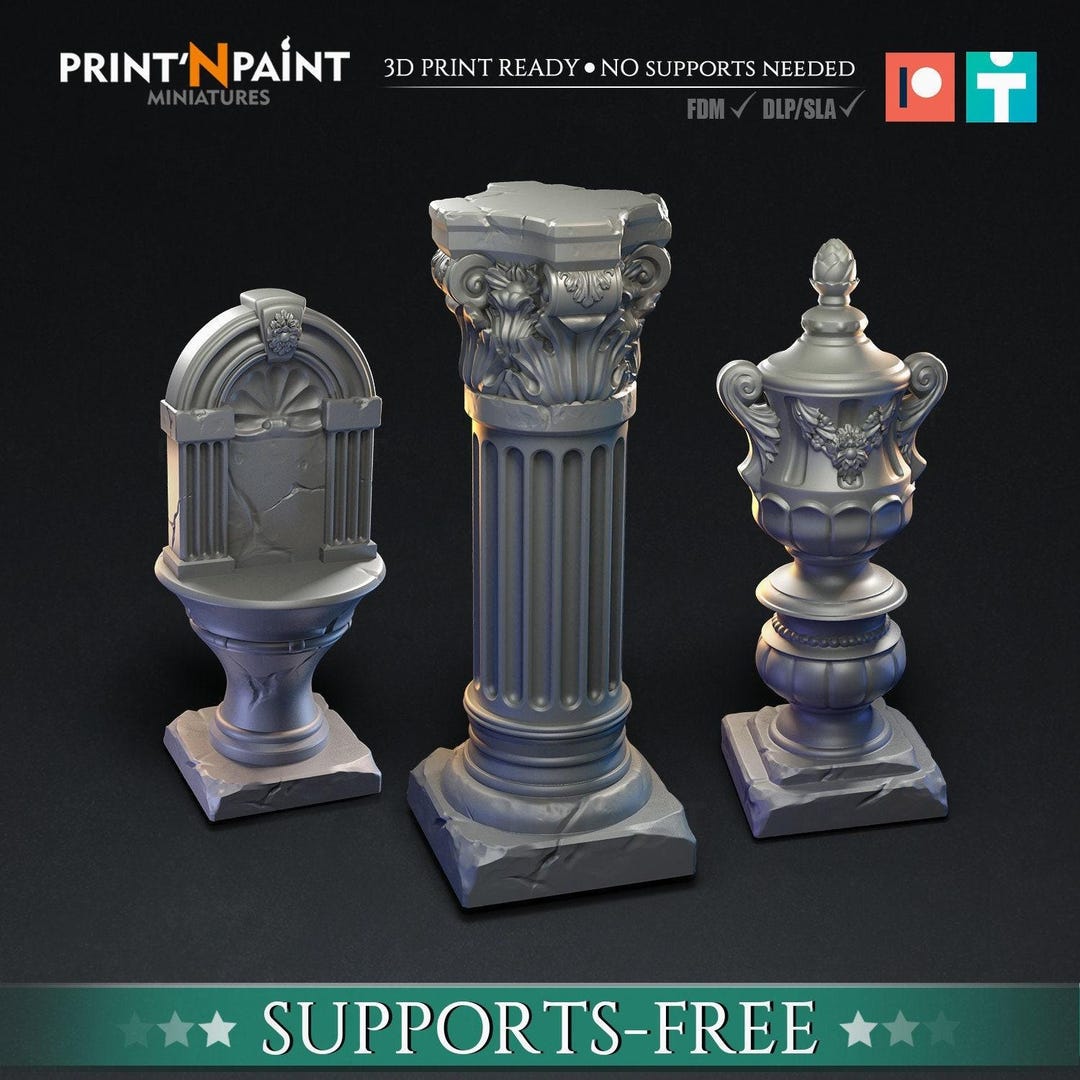 D&D Greek/roman Scenery | RPG Model | Pantheon Props | by Print'n Paint ...