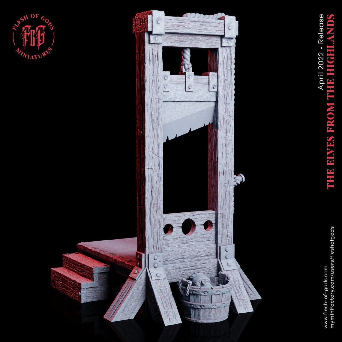 D&D Guillotine Scenery Miniature RPG Model Guillotine - Etsy
