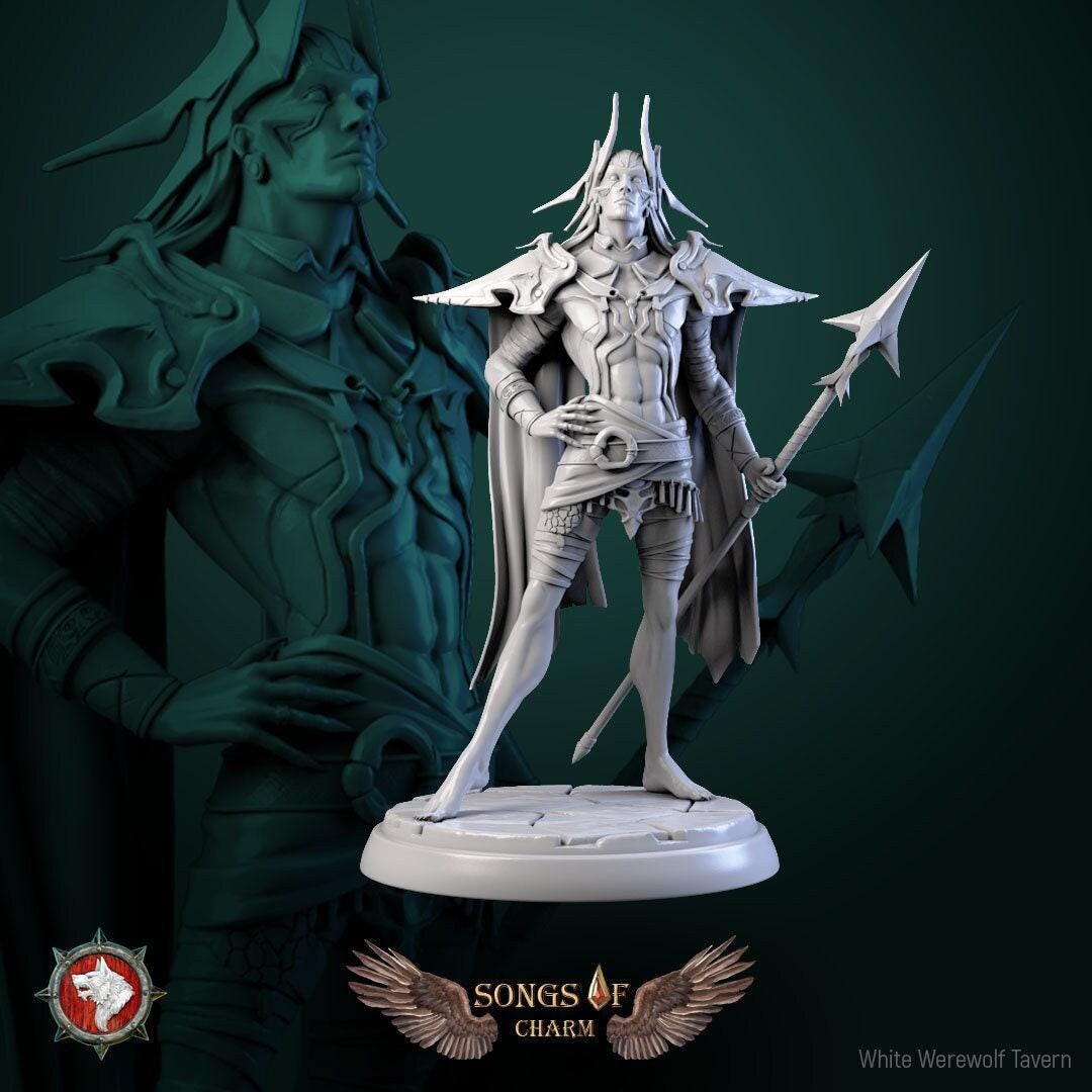 D&D Human Psionic With Spear | RPG Model | Brouss the Light Hand | by ...