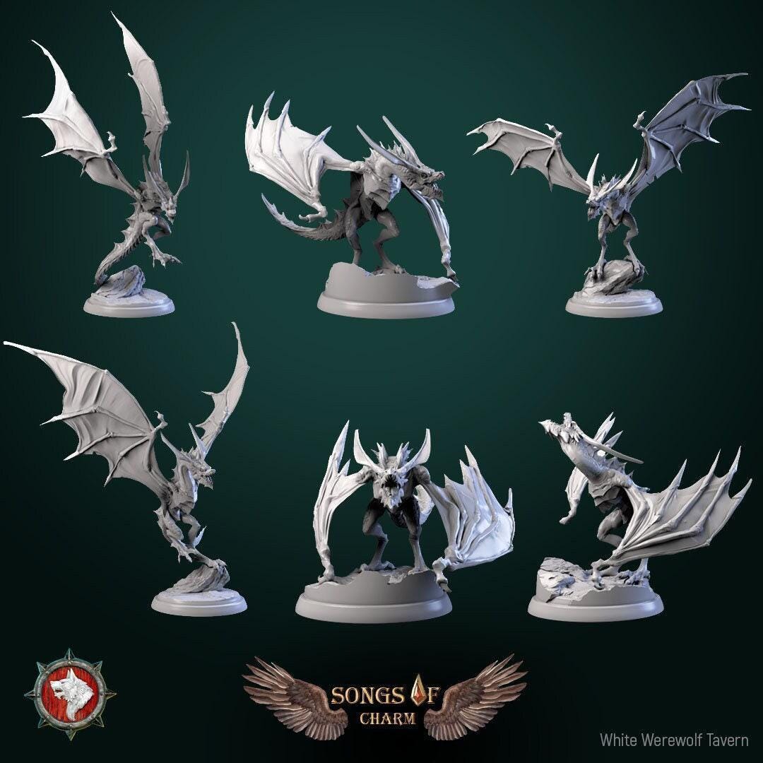 D&D Wyverns | RPG Model | Wyverns | by White Werewolf Tavern - Etsy