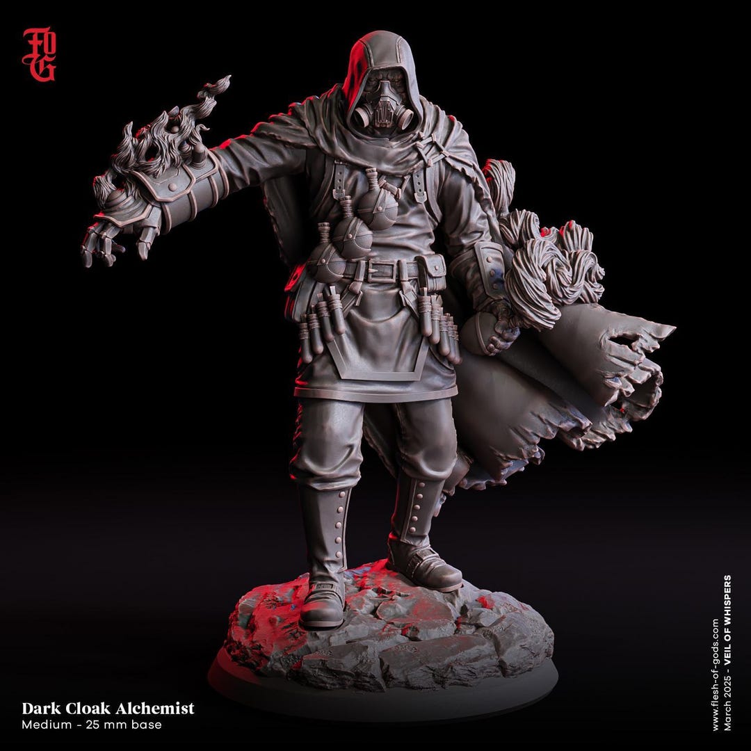 D&D Dark Cloak Alchemist Artificer | RPG Model | Dark Cloak Alchemist ...