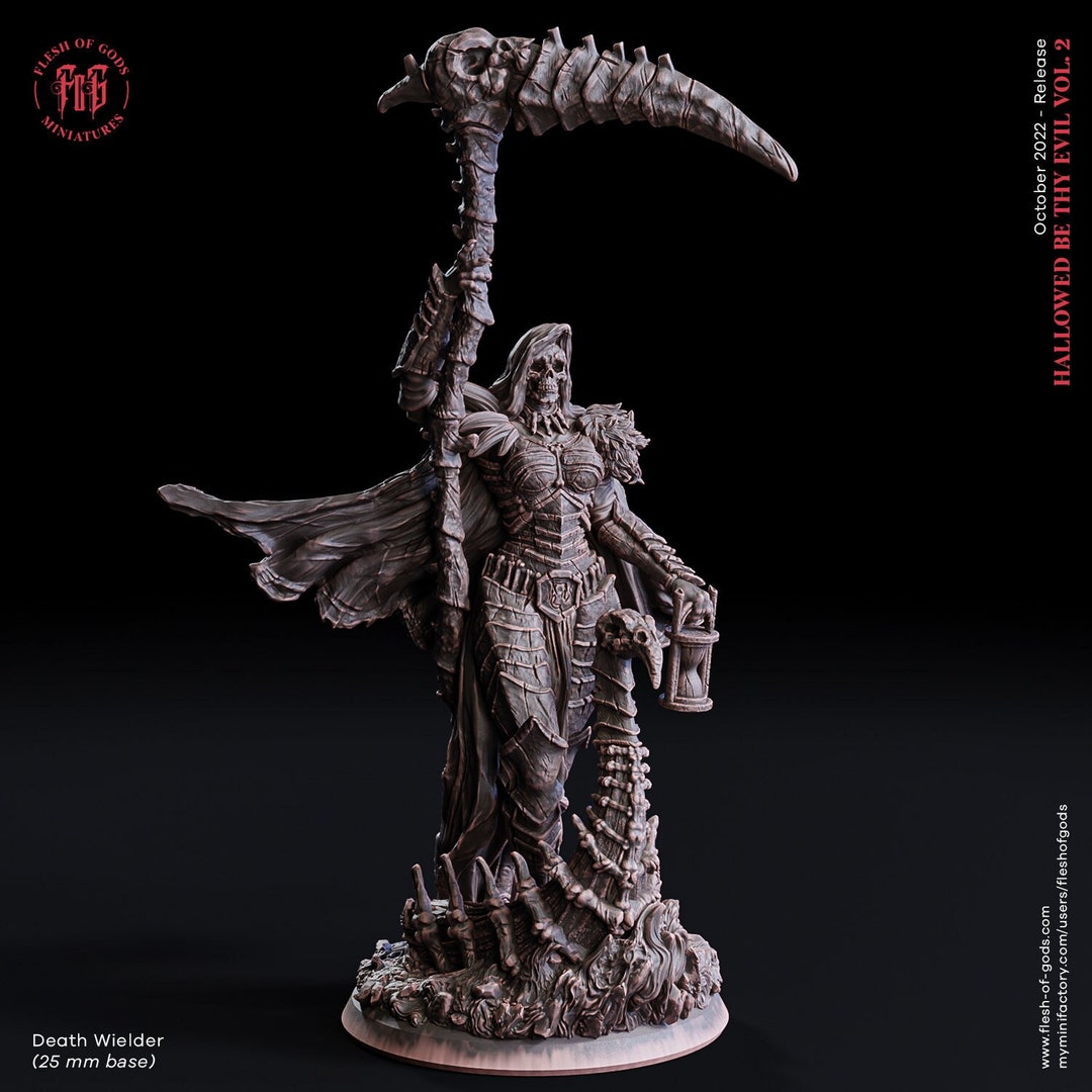 D&D Female Reaper RPG Model Death Wielder by Flesh of Gods - Etsy