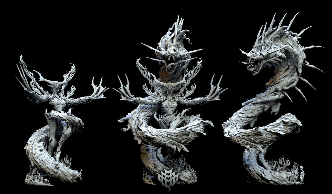 D&D Fire Snake RPG Model Burning Embers Ophidian by Mini Monster Mayhem ...