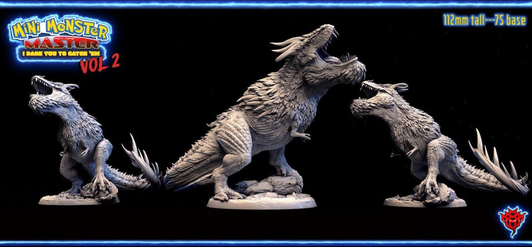 D&D Gargantuan T-rex | RPG Model | King Rex by Mini Monster Mayhem - Etsy