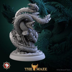 D&D Hydra Snake RPG Model Hydra by White Werewolf Tavern - Etsy