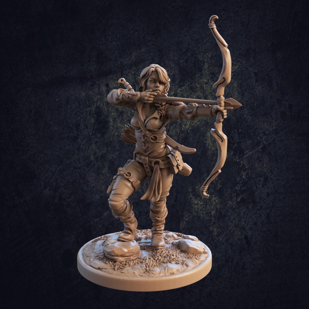 D&D Female Elf Ranger RPG Model Lila by Dragon Trappers Lodge - Etsy