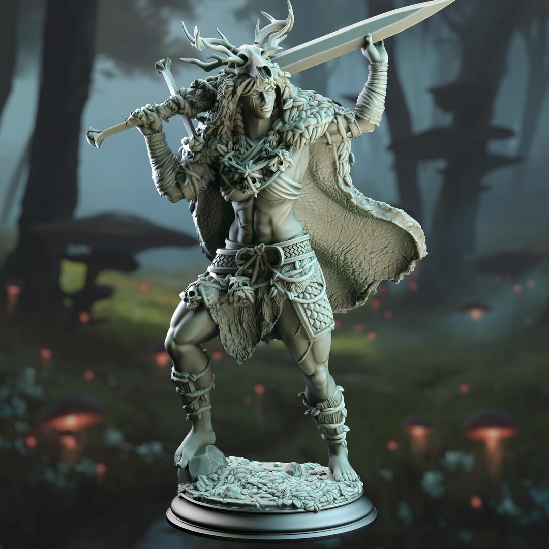 D&D Forrest Sword Druid / Ranger | RPG Model | Aram'ra - Nature's Rage ...