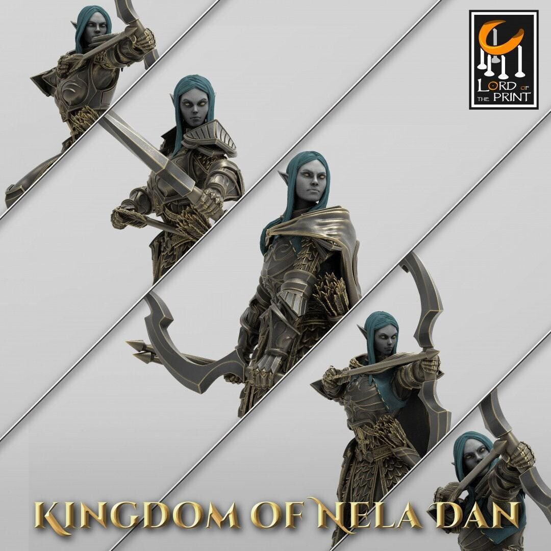 D&D Female Elven Rangers | RPG Model | Nela Dan Archer Elves | by ...