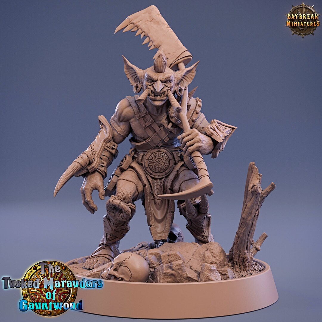 D&D Goblin Butcher RPG Model Ugnar Geesho by Daybreak Miniatures - Etsy