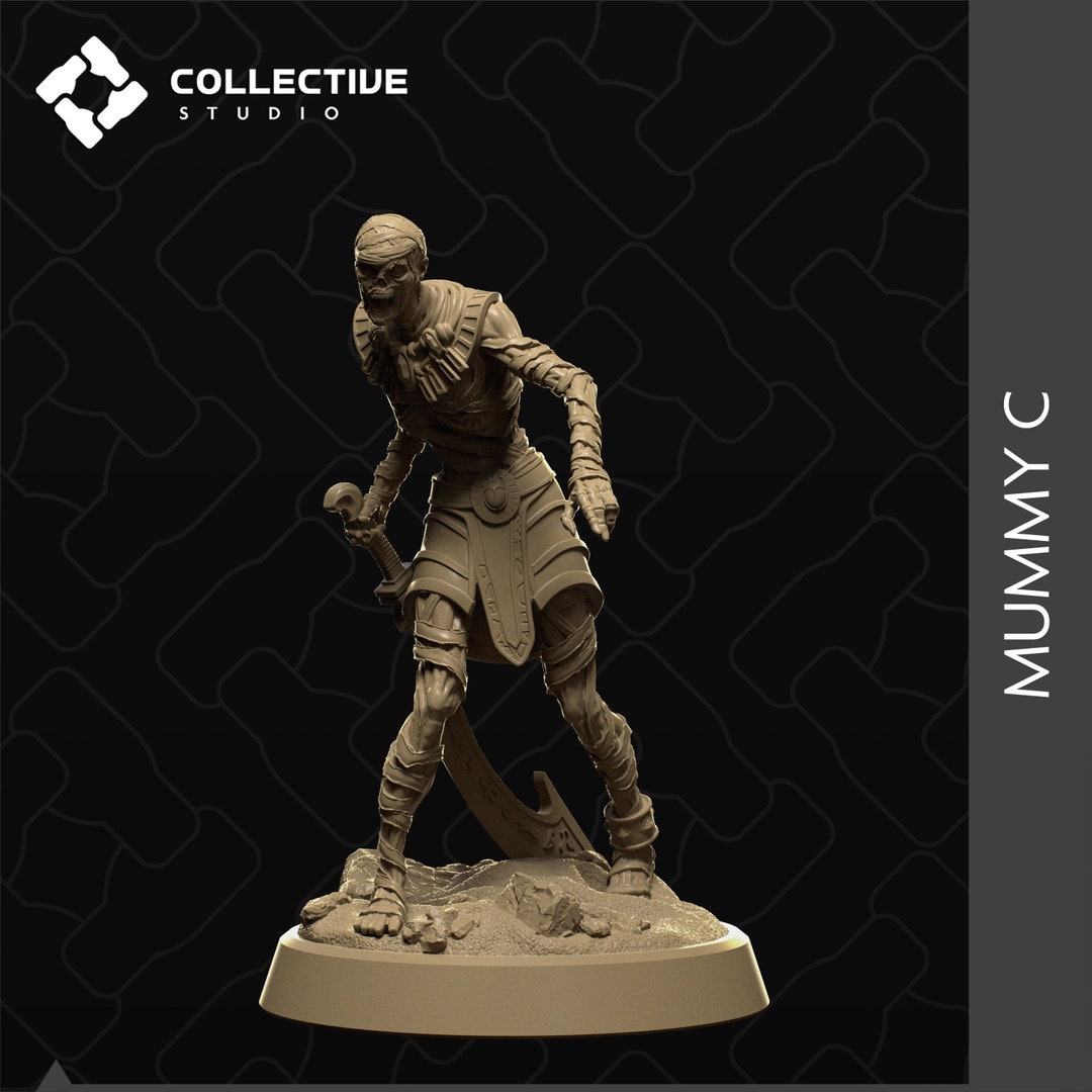 D&D Mummified Egyptian Soldier RPG Model Mummy by Collective Studio - Etsy