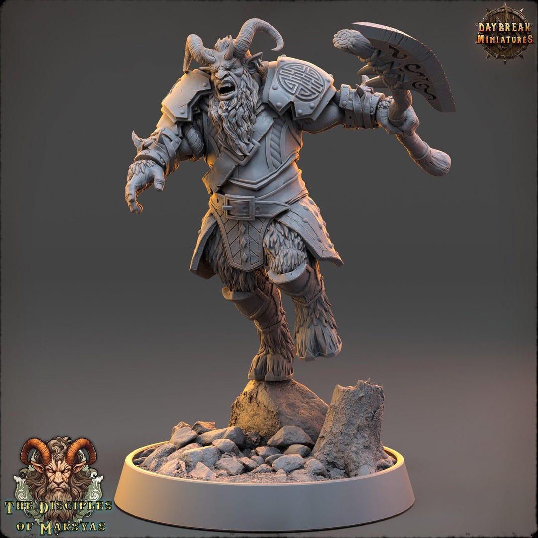 D&D Bugbear / Orc Barbarian RPG Model Rhusen Hopper by Daybreak ...