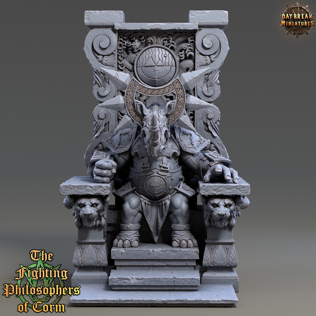 D&D Tyrant Rhino Lord Commander RPG Model Gorgias the Mind Monarch by ...