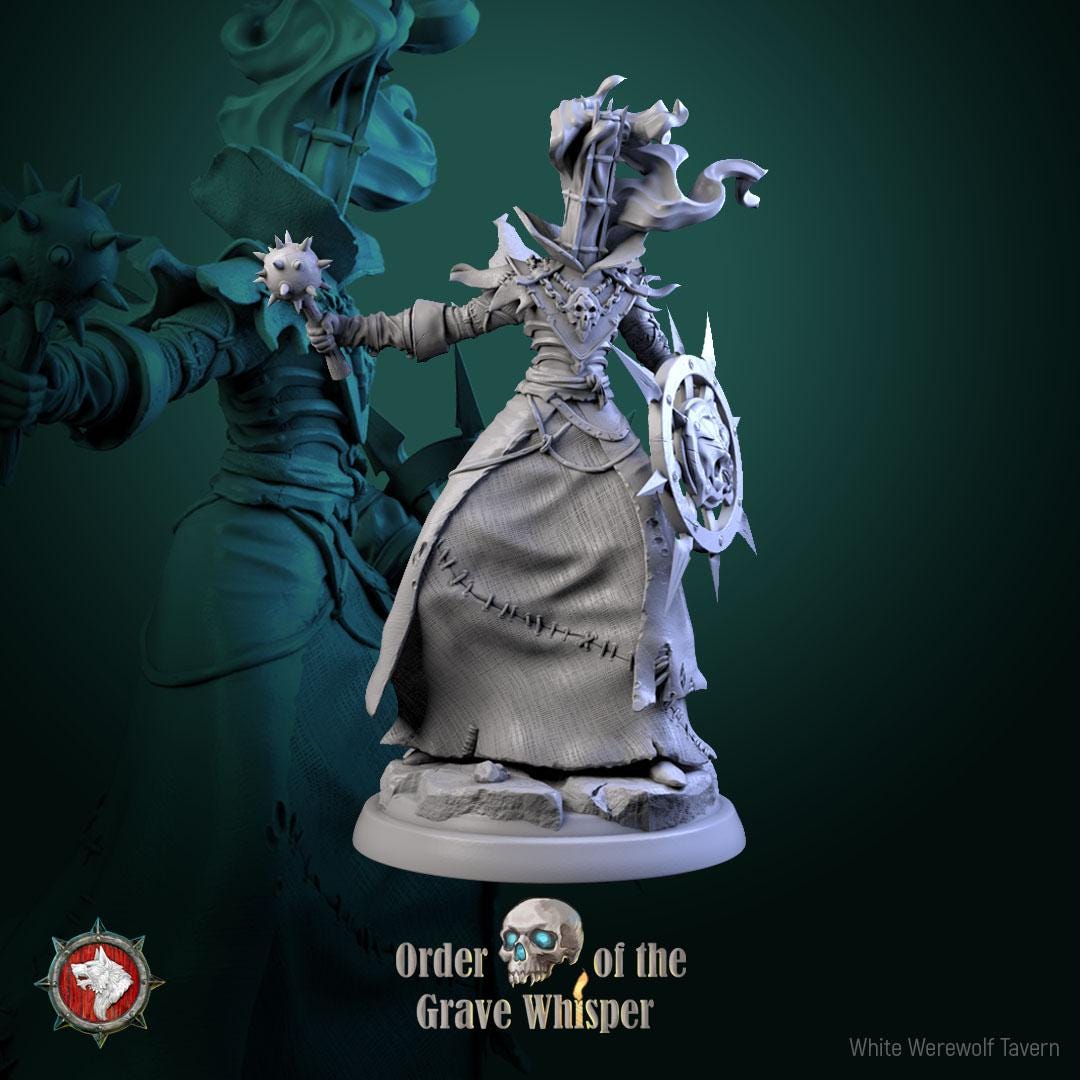 D&D Fire Elemental Paladin / Cleric | RPG Model | Firehead Cultist V4 ...