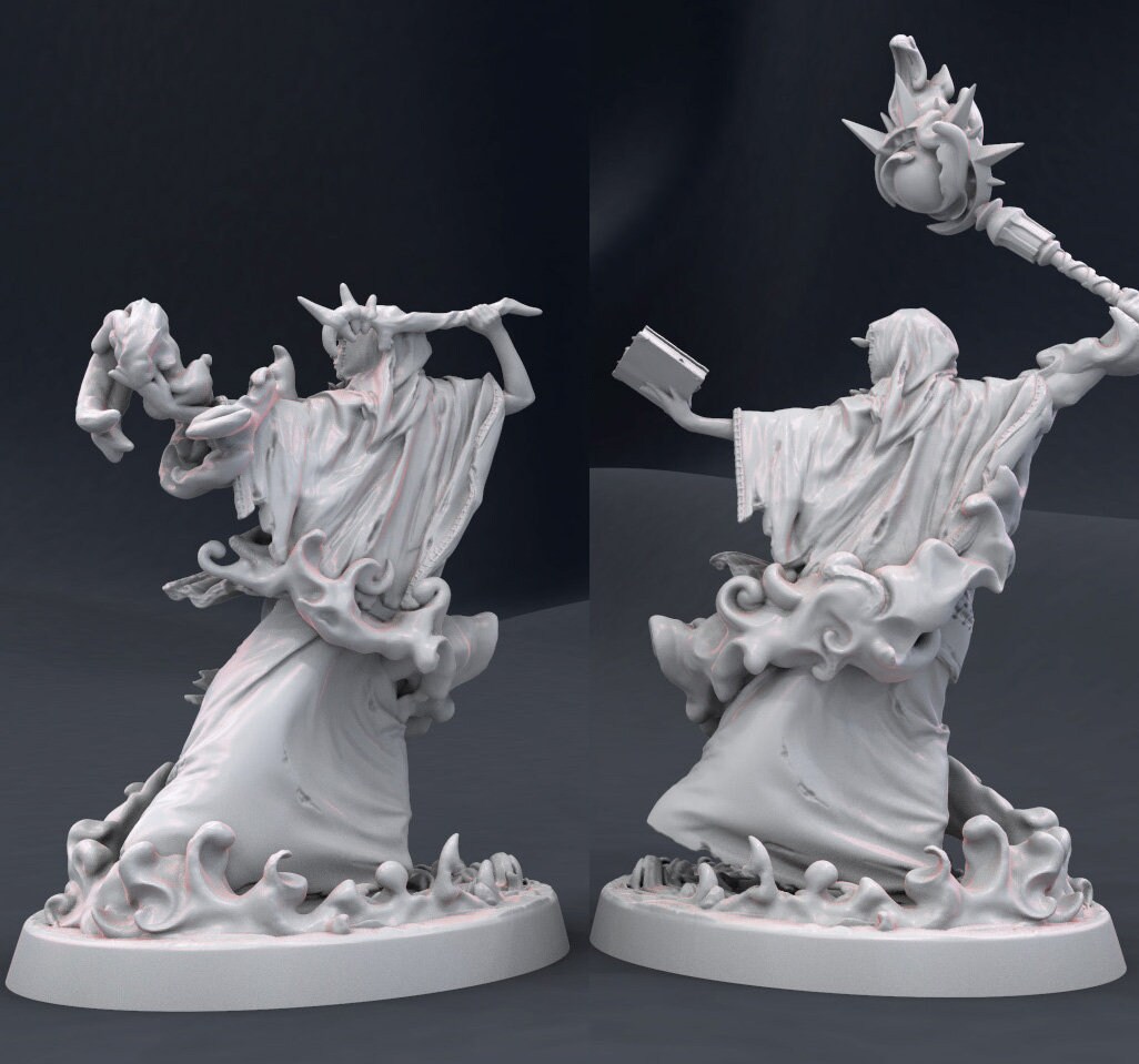 D&D Female Pyromancer Sorcerer RPG Model by Mini Monster - Etsy Australia