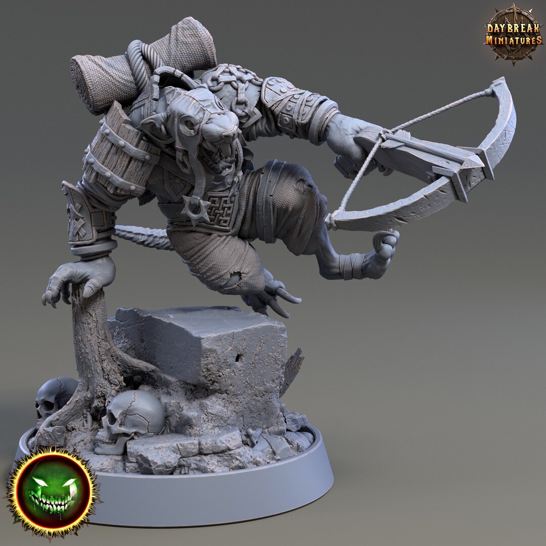 D&D Ratfolk Ranger RPG Model Iztwan Fleshdancer by Daybreak Miniatures ...