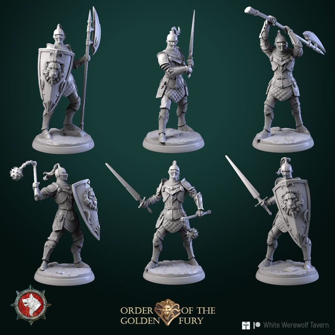 D&D Knights Order RPG Model Knights by White Werewolf Tavern - Etsy