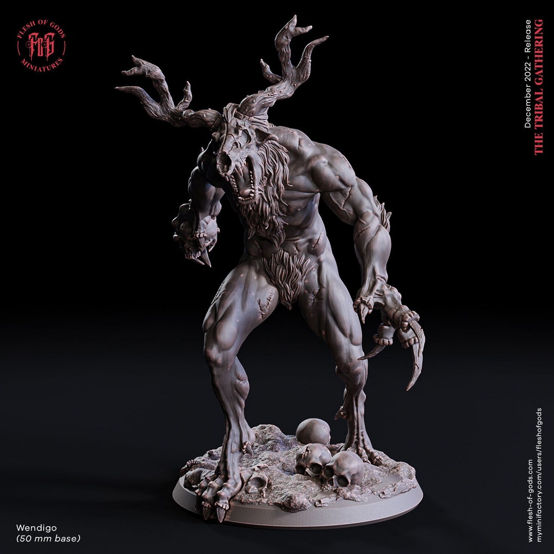 D&D Wendigo RPG Model Wendigo by Flesh of Gods - Etsy