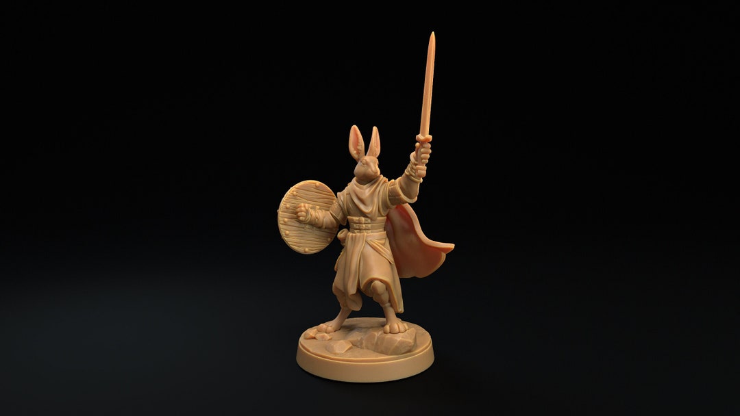 D&D Fey Rabbit Champion Fighter RPG Model Harengon Commander by Dragon ...