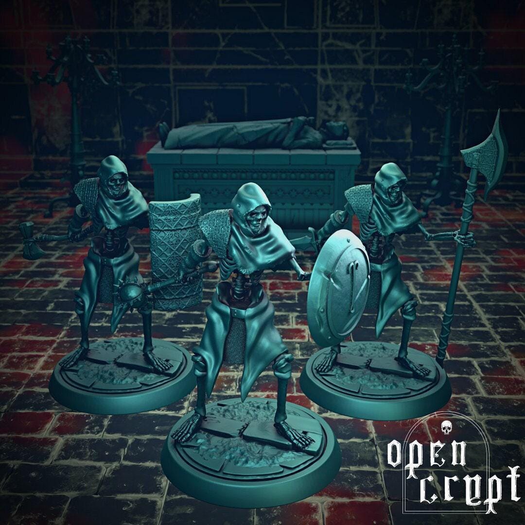D&D Skeleton Monks 3 Pack | RPG Model | by TPK LAB - Etsy