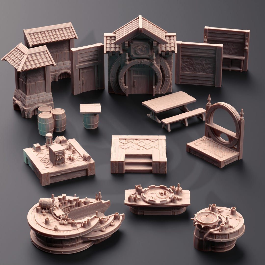 D&D Crescent Moon Casino Scenery | RPG Model | Crescent Moon Casino ...