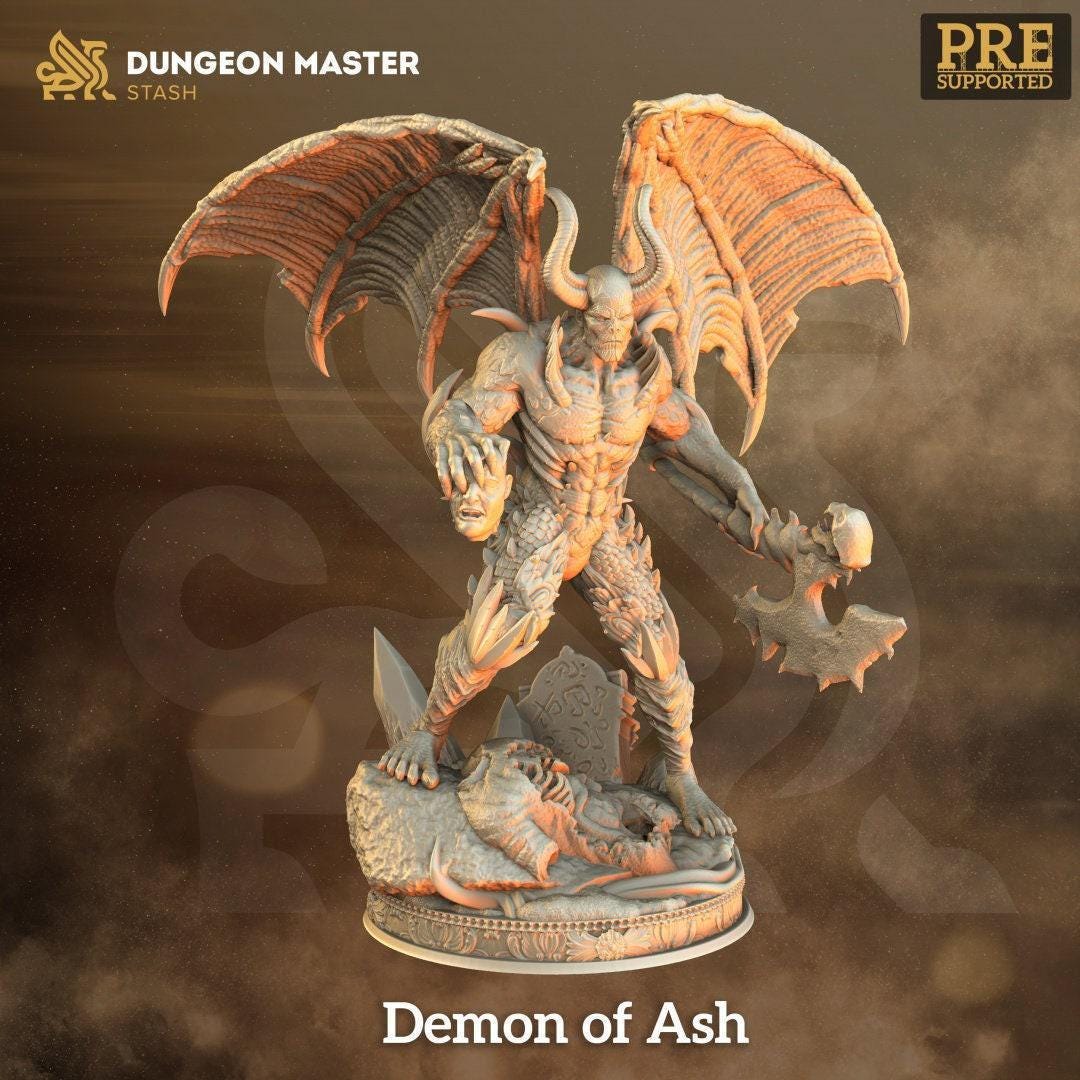 D&D Demon of Ash | RPG Model | Demon of Ash | by DM Stash - Etsy