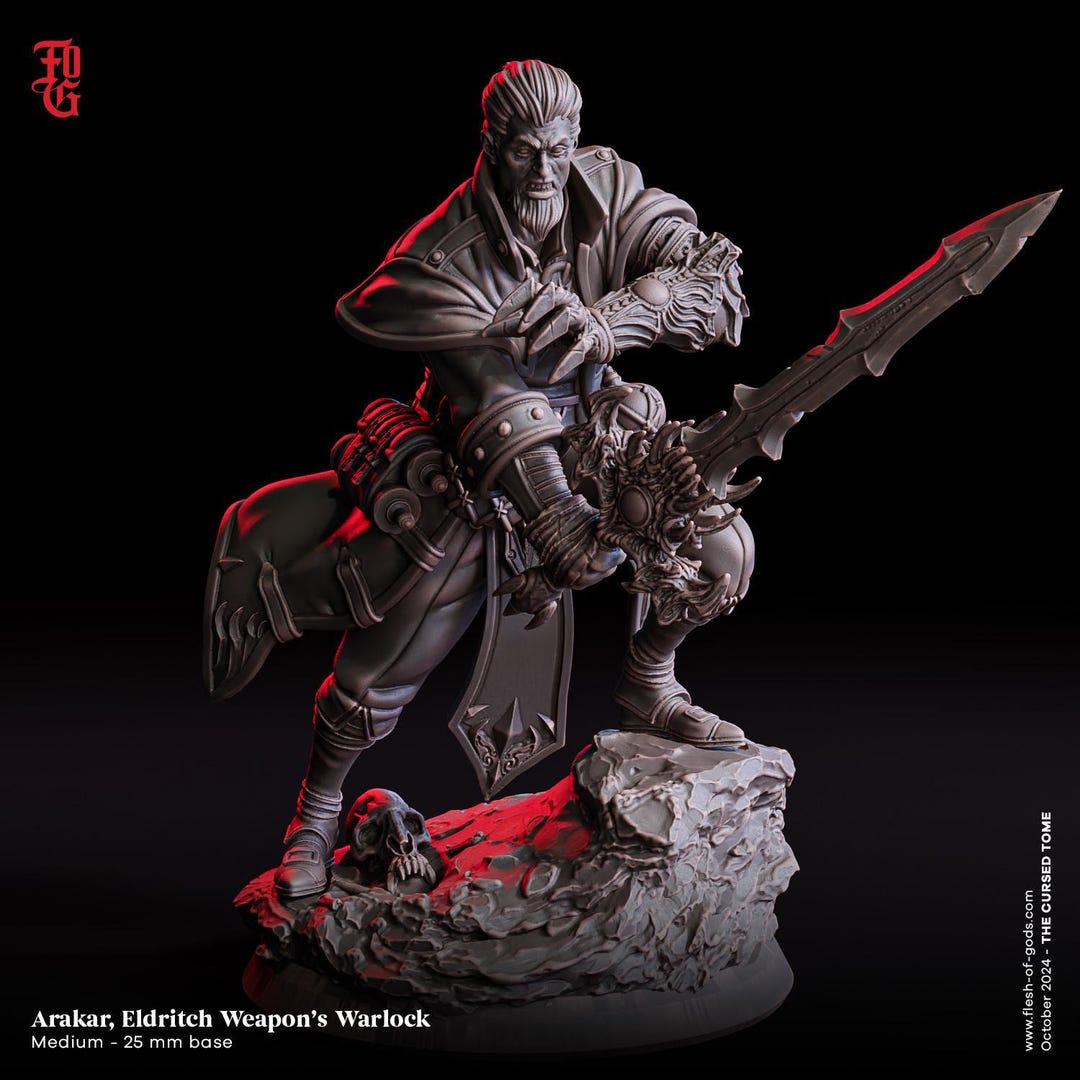 D&D Hexblade Eldritch Warlock | RPG Model | Arakar, Eldritch Weapon's ...
