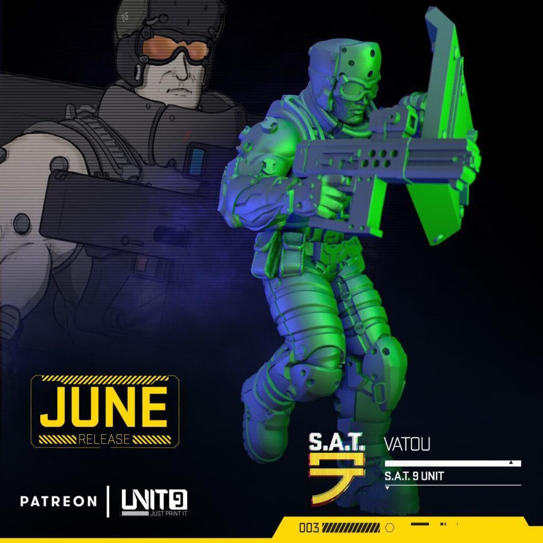 Cyberpunk Heavy SWAT Cop With Submachine Gun | RPG Model | Vatou by ...