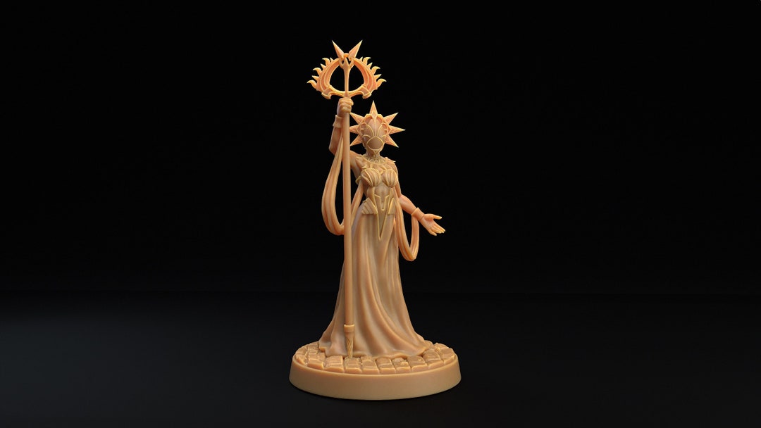 D&D Masked Female Elf Cleric / Sorcerer RPG Model Astral Elf Priestess ...