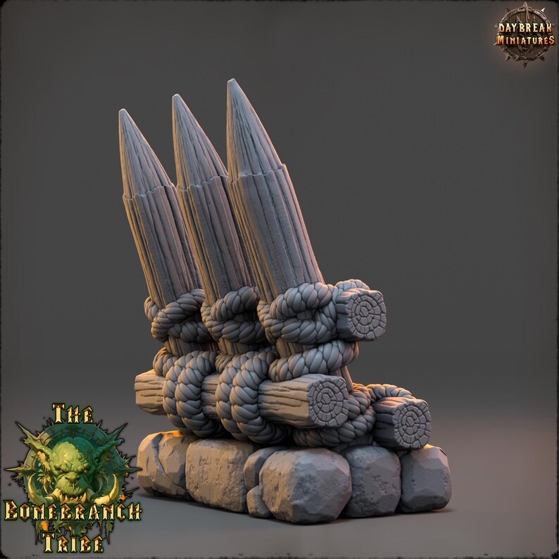 D&D Spiked Barricade | RPG Model | Bonebranch Palisades | by Daybreak ...