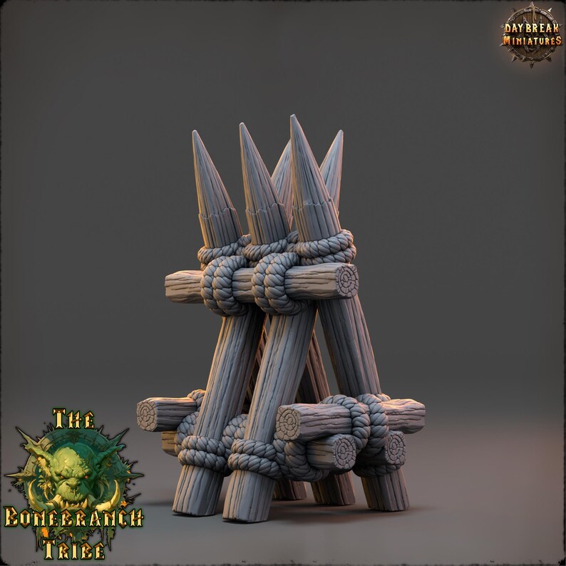 D&D Spiked Barricade | RPG Model | Bonebranch Palisades | by Daybreak ...