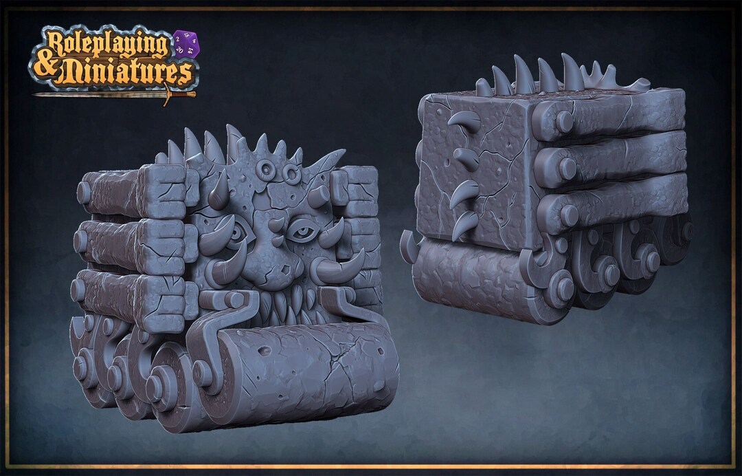D&D Stone Door Ram RPG Model Stone Juggernaut by Roleplaying Miniatures ...