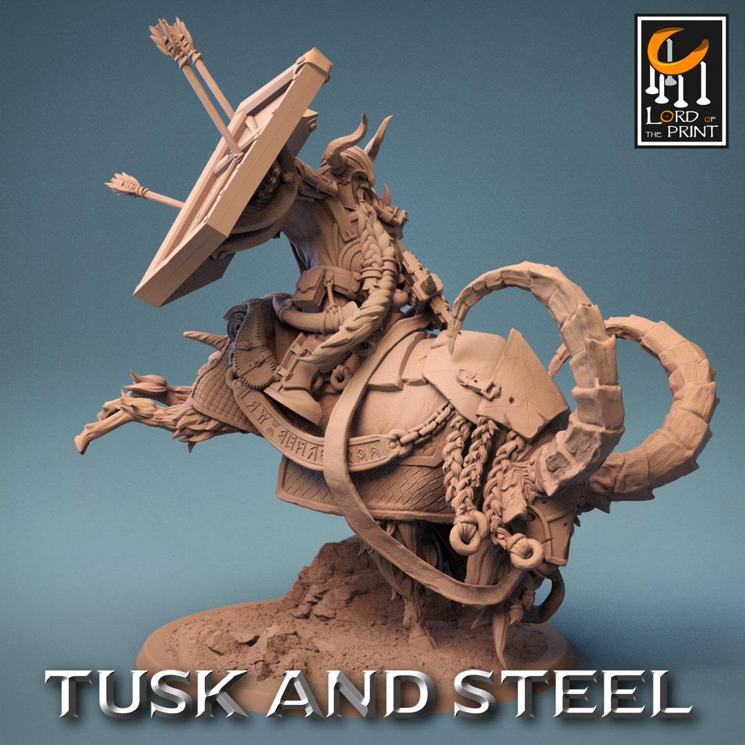 D&D Dwarf Warrior on War Goat RPG Model Dwarf Warrior on War Goat by ...