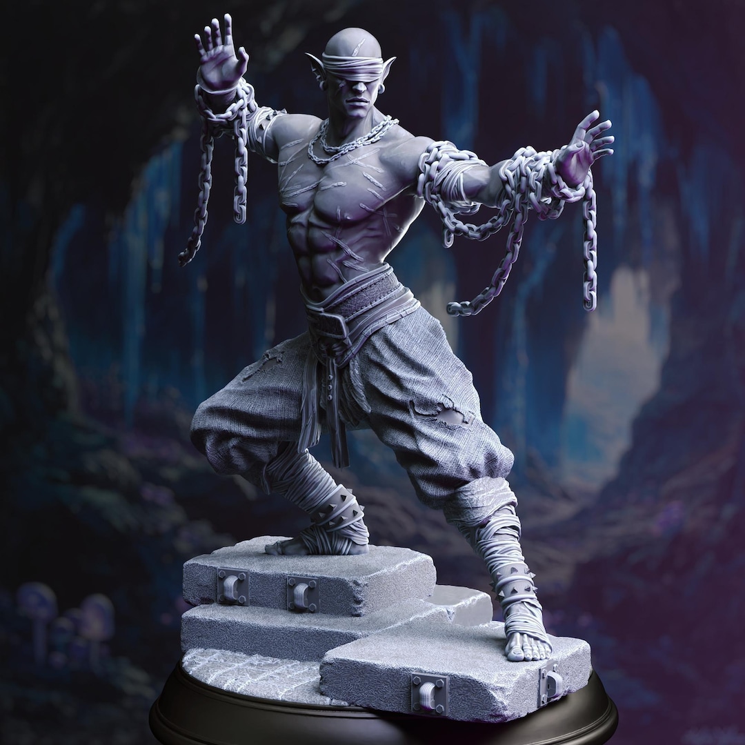 D&D Blind Elf Awakened Monk | RPG Model | Uxas Vergos - the Awakened ...