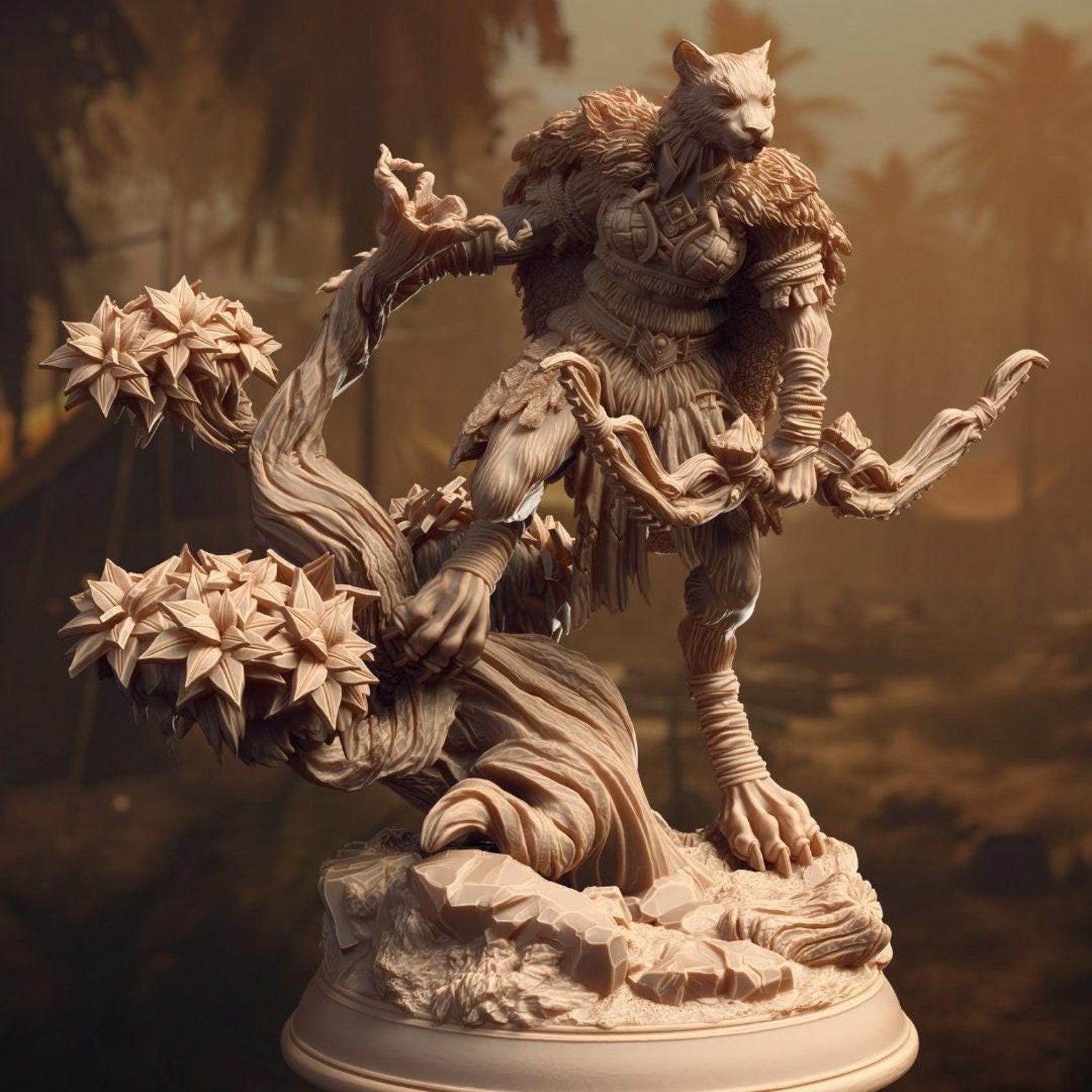 D&D Catfolk Ranger | RPG Model | Jeji the Freeborn - Catfolk Ranger ...