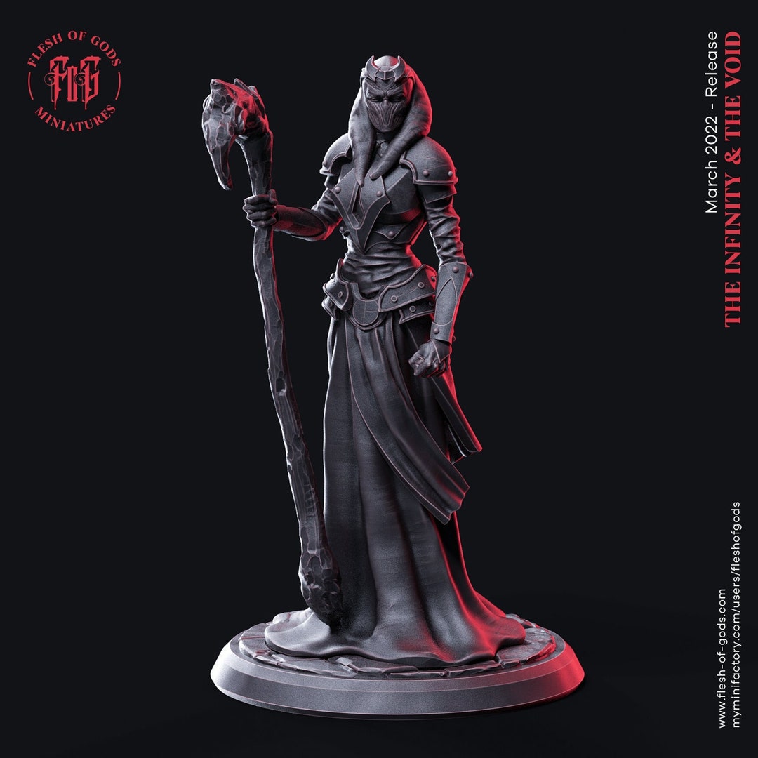 D&D Female Eldritch Warlock RPG Model Ancient Priestess by - Etsy