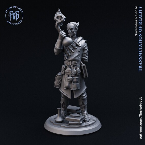 D&D Male Alchemist / Human Hero Miniature RPG Model Farlik - Etsy