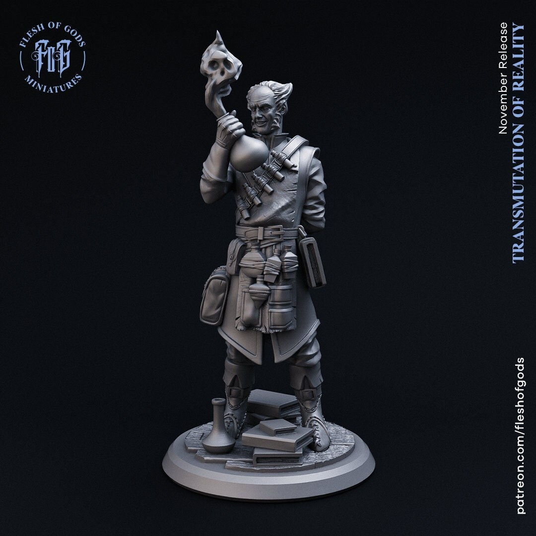 D&D Male Alchemist / Human Hero Miniature RPG Model Farlik - Etsy