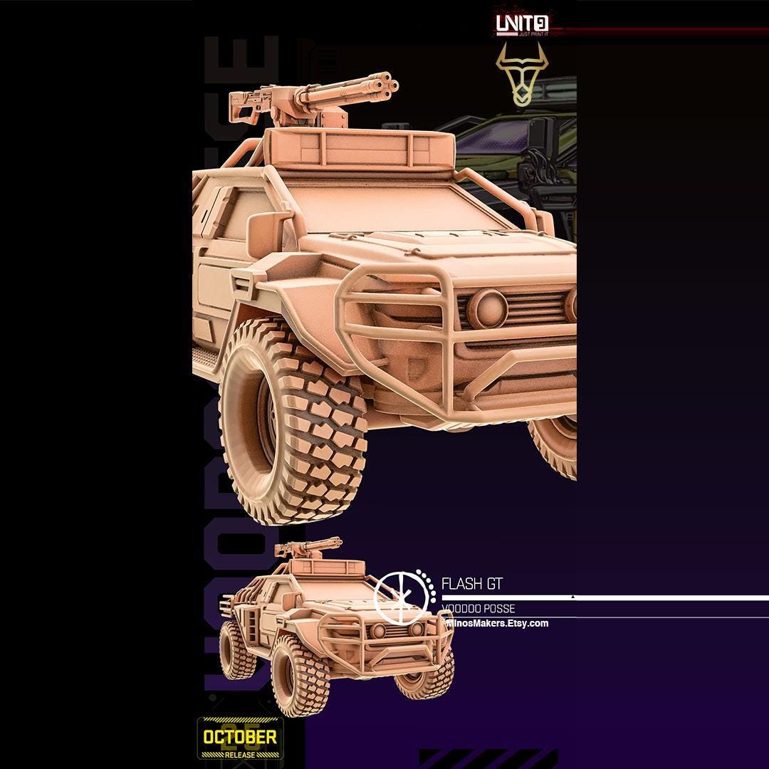 Cyberpunk Flashgt Humvee With LMG | RPG Model | Flashgt (without Gunner ...