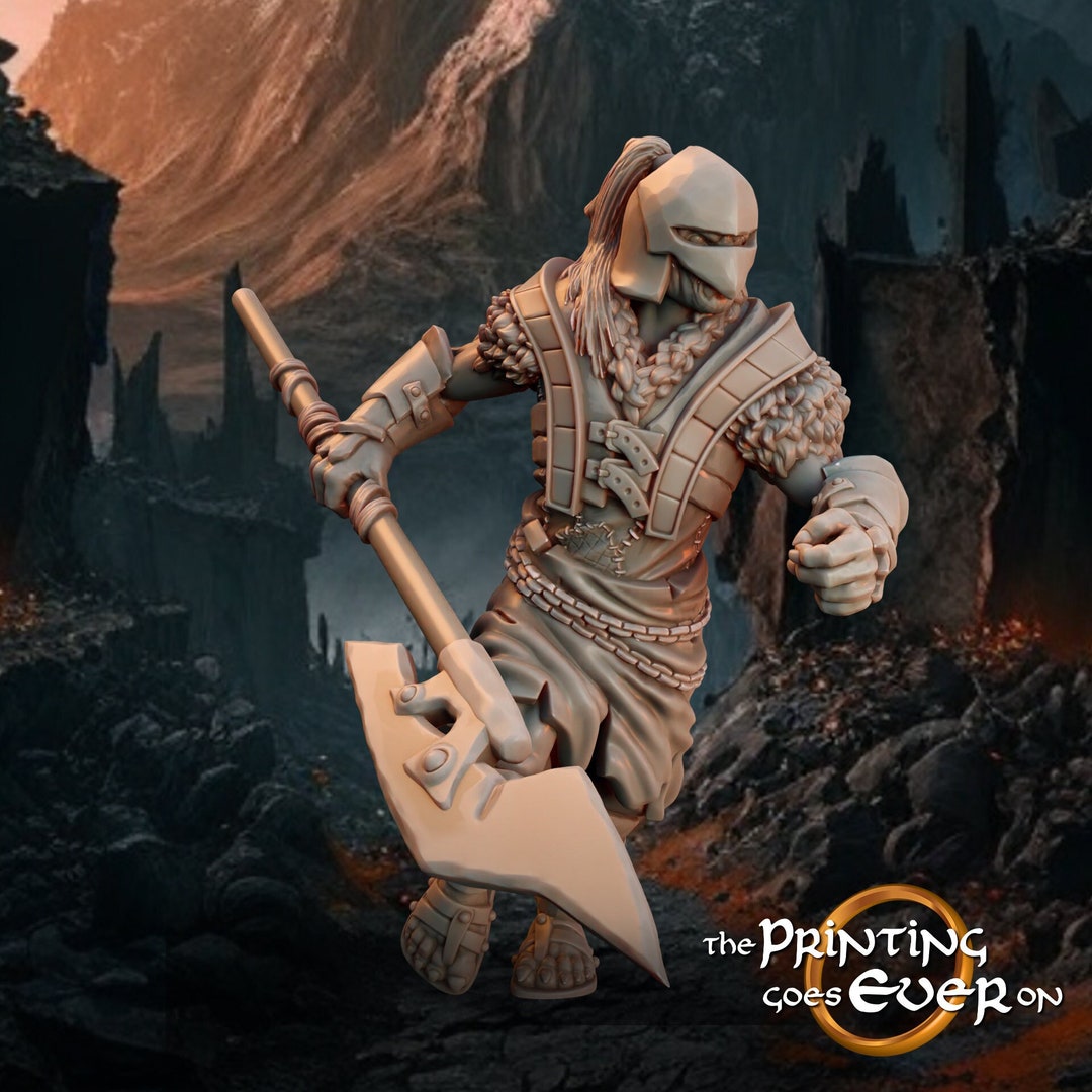 D&D Orc Greataxe Warlord RPG Model Orc Scouts by the - Etsy