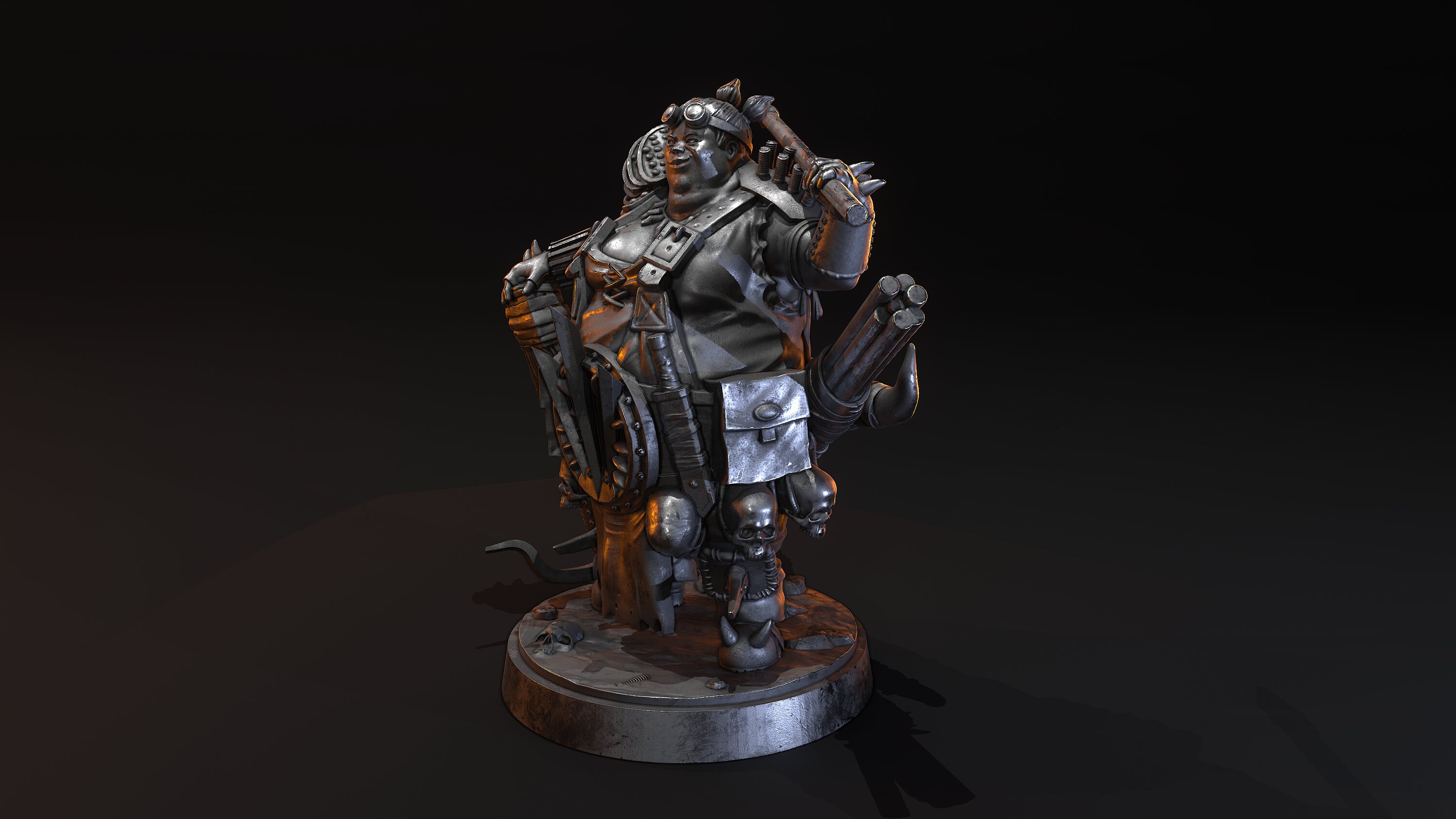 D&D Female Steampunk Dwarf RPG Model Buela by Dragon - Etsy Singapore