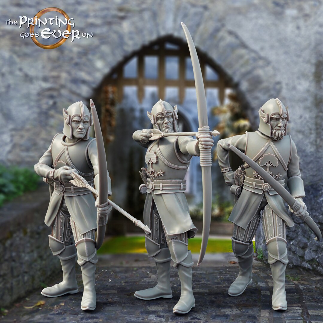 D&D Castle Archers RPG Model Archers by the Printing Goes - Etsy