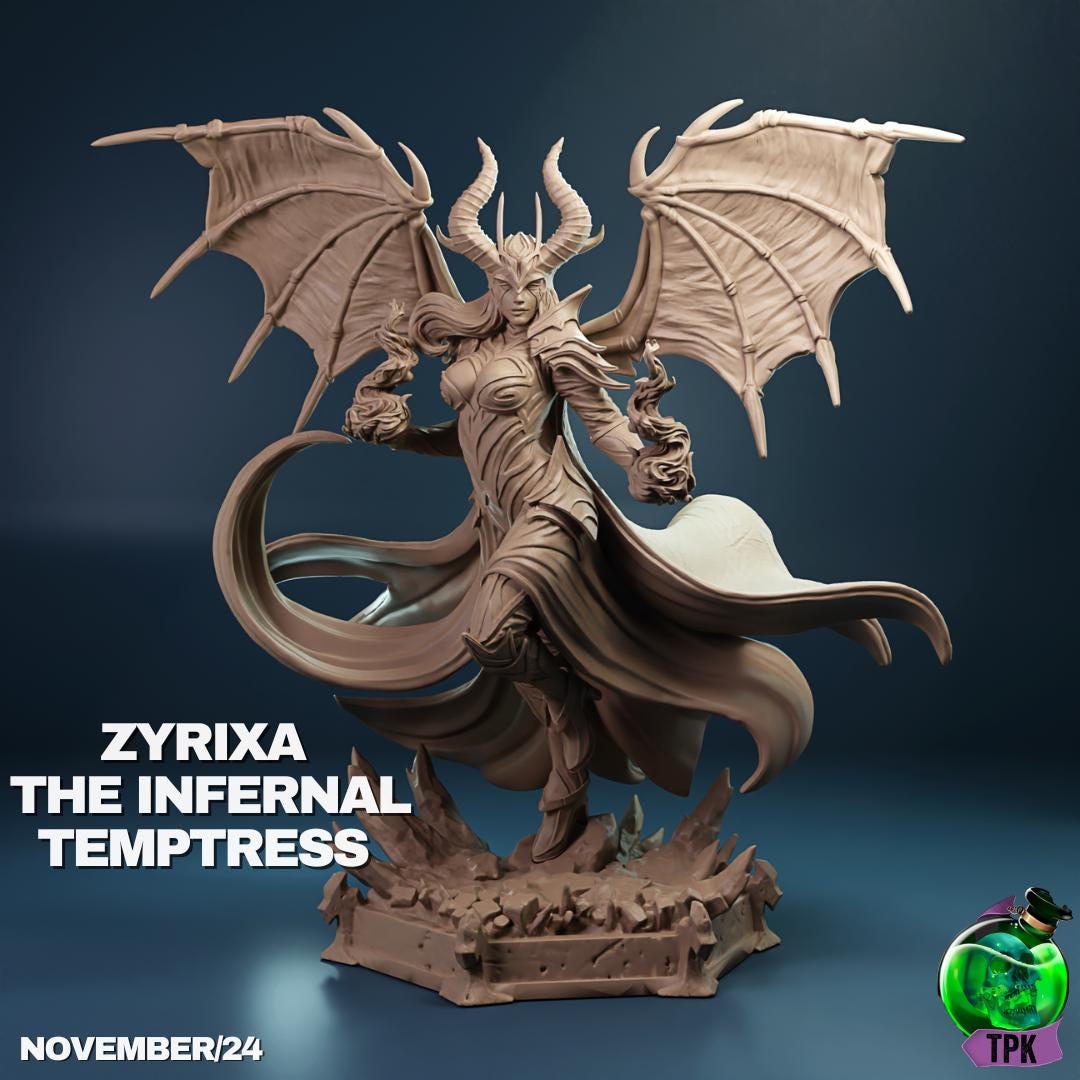 D&D Infernal Succubus Sorceress | RPG Model | Zyrixa the Infernal ...