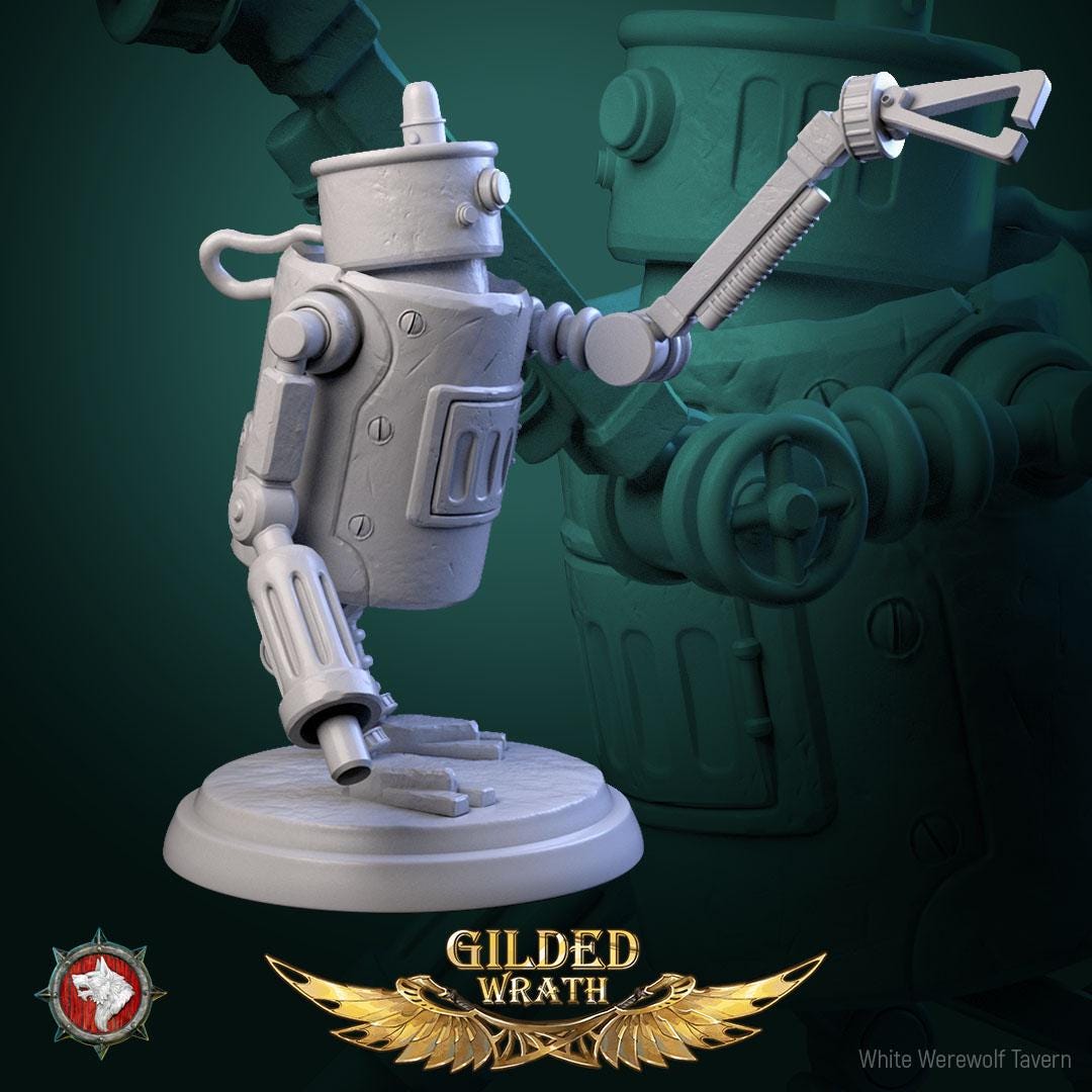 D&D Helpful Old Automaton | RPG Model | Scrap-bot 2 V2 by White ...