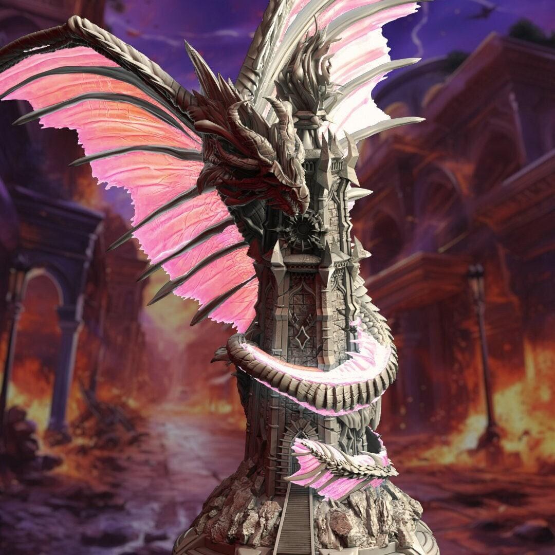 D&D Huge Ancient Mana Wyrm Dragon | RPG Model | Fyroth - Ancient Mana ...