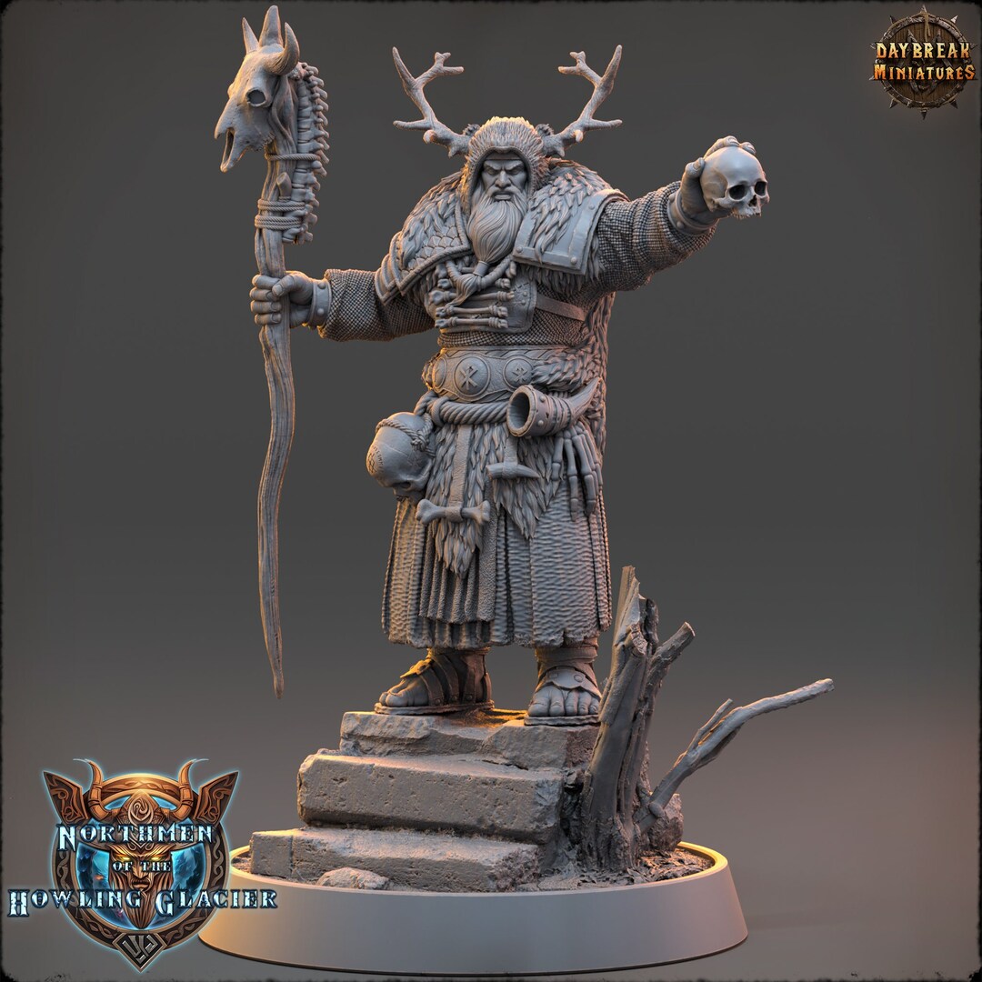D&D Viking Necromancer Shaman RPG Model Lokur of the Dead by Daybreak ...