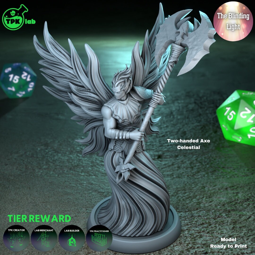 D&D Two-handed Axe Celestial RPG Model Two-handed Celestial by TPK LAB ...