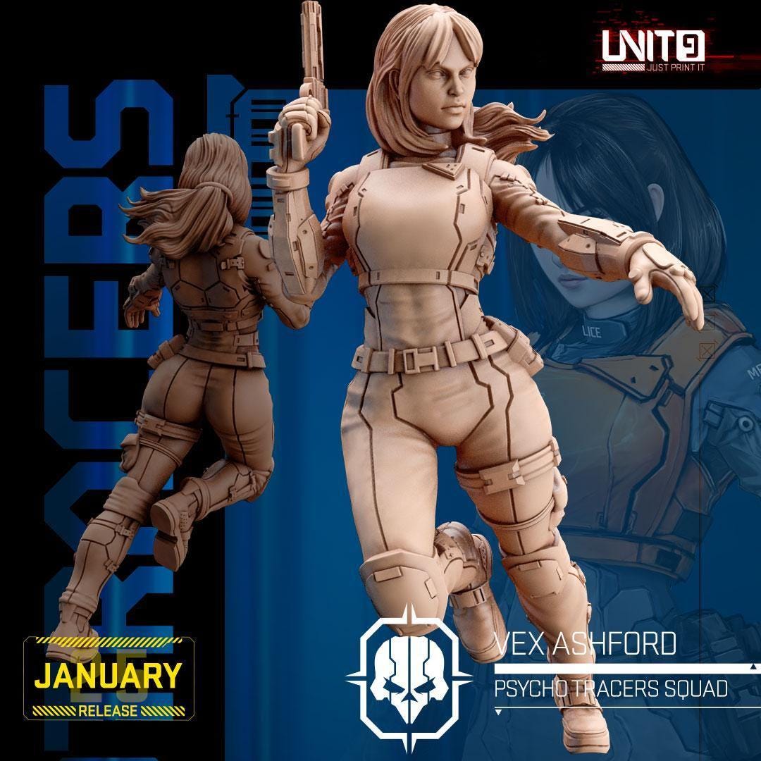 Cyberpunk Female Maxtac Mobile Trooper | RPG Model | Vex Ashford by ...