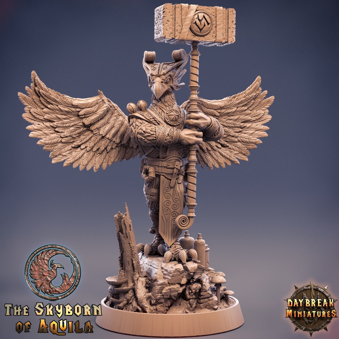D&D Aarakocra Barbarian / Fighter / Cleric / Paladin Bird Miniature RPG ...