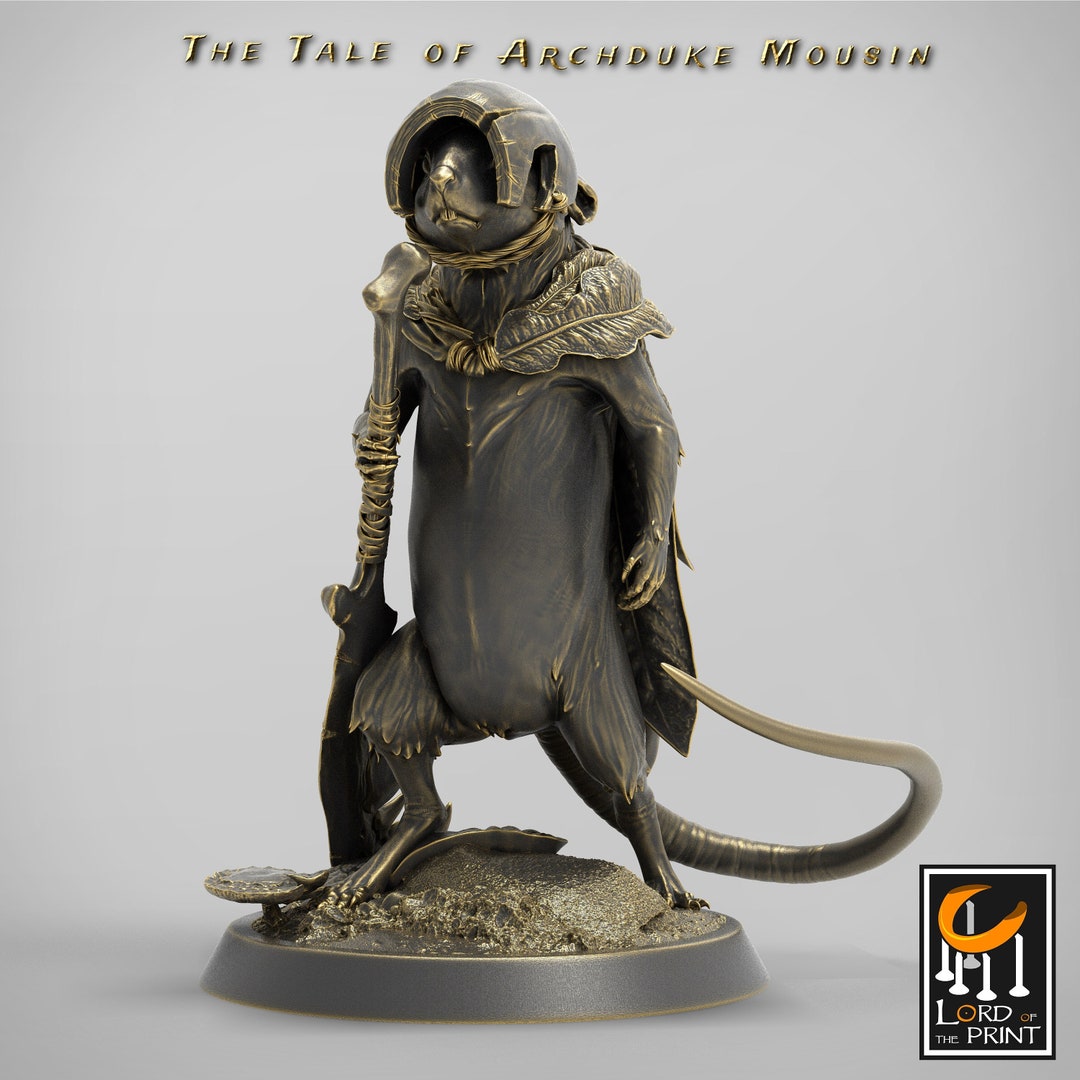 D&D Ratfolk Fighter / Scout RPG Model Mouse Soldier by Lord of the ...