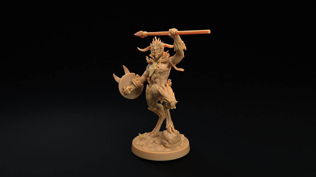 D&D Satyr Barbarian RPG Model Faun Commander by Dragon Trappers Lodge ...